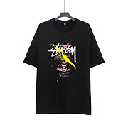 Stussy classic parade splash-ink letter printing loose - LULULIFE
