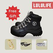 LOUIS VUITTON(WMNS) LV Ruby Flat Ranger Boots 'Black' Women's - LULULIFE